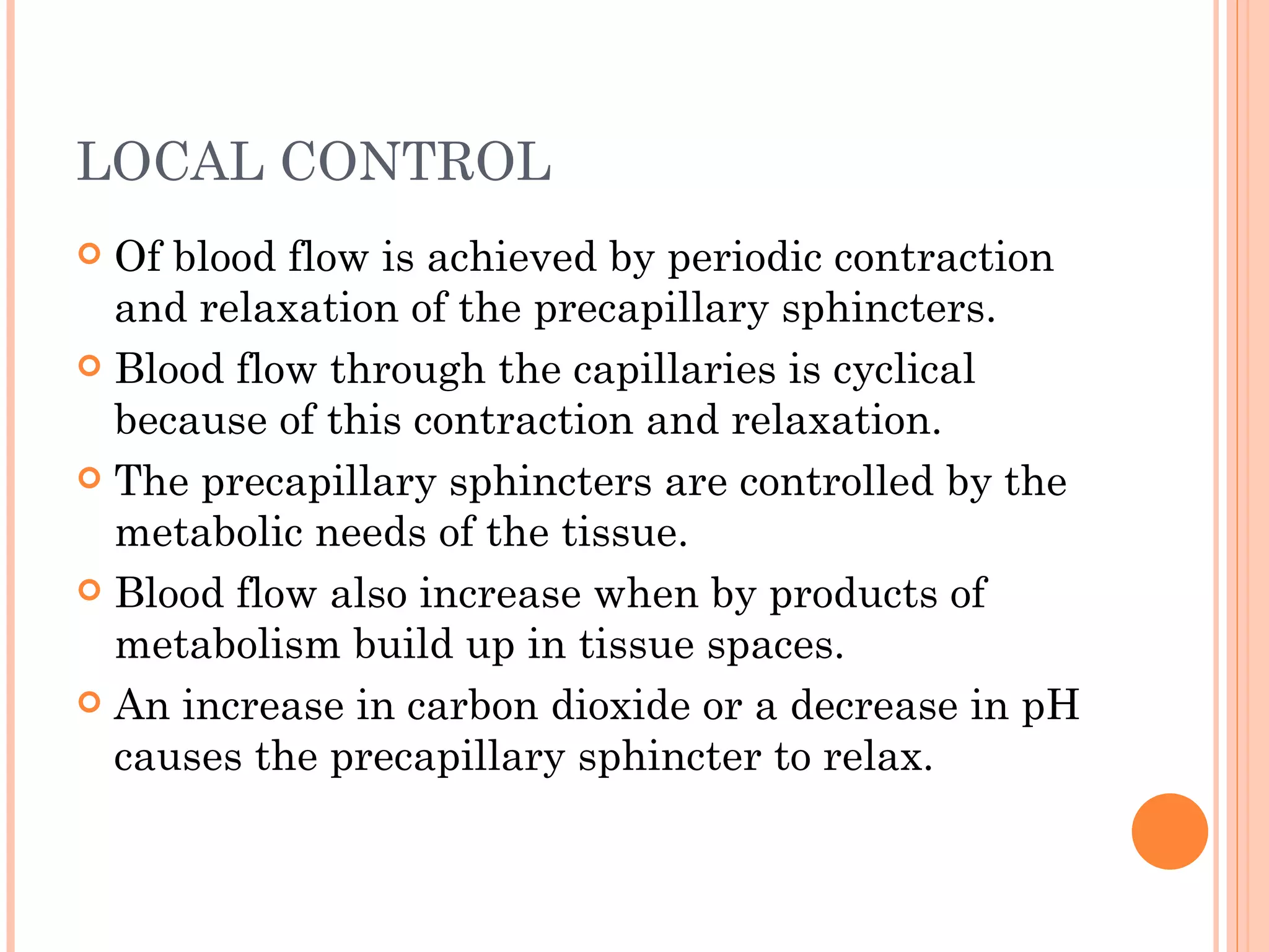 Local control of blood vessels | PPT