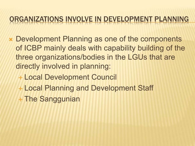 Local development planning | PPTX