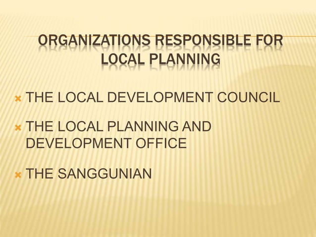 Local development planning | PPTX