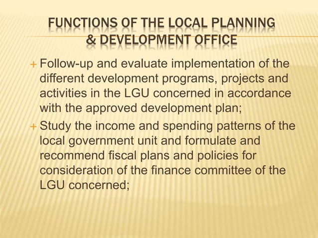 Local development planning | PPTX