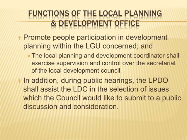 Local development planning | PPTX