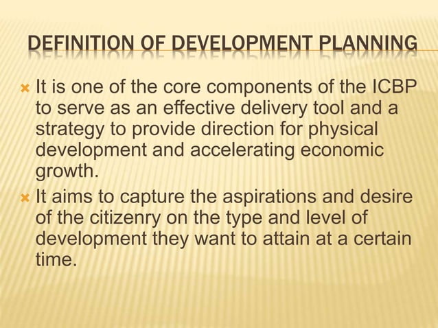 Local development planning | PPTX