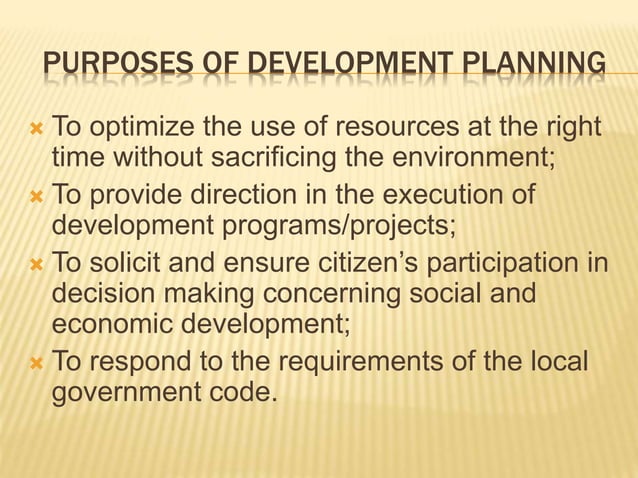 Local development planning | PPTX