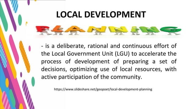 Local Development Planning | PPT | Civic affairs | Politics