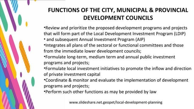 Local Development Planning | PPT | Civic affairs | Politics