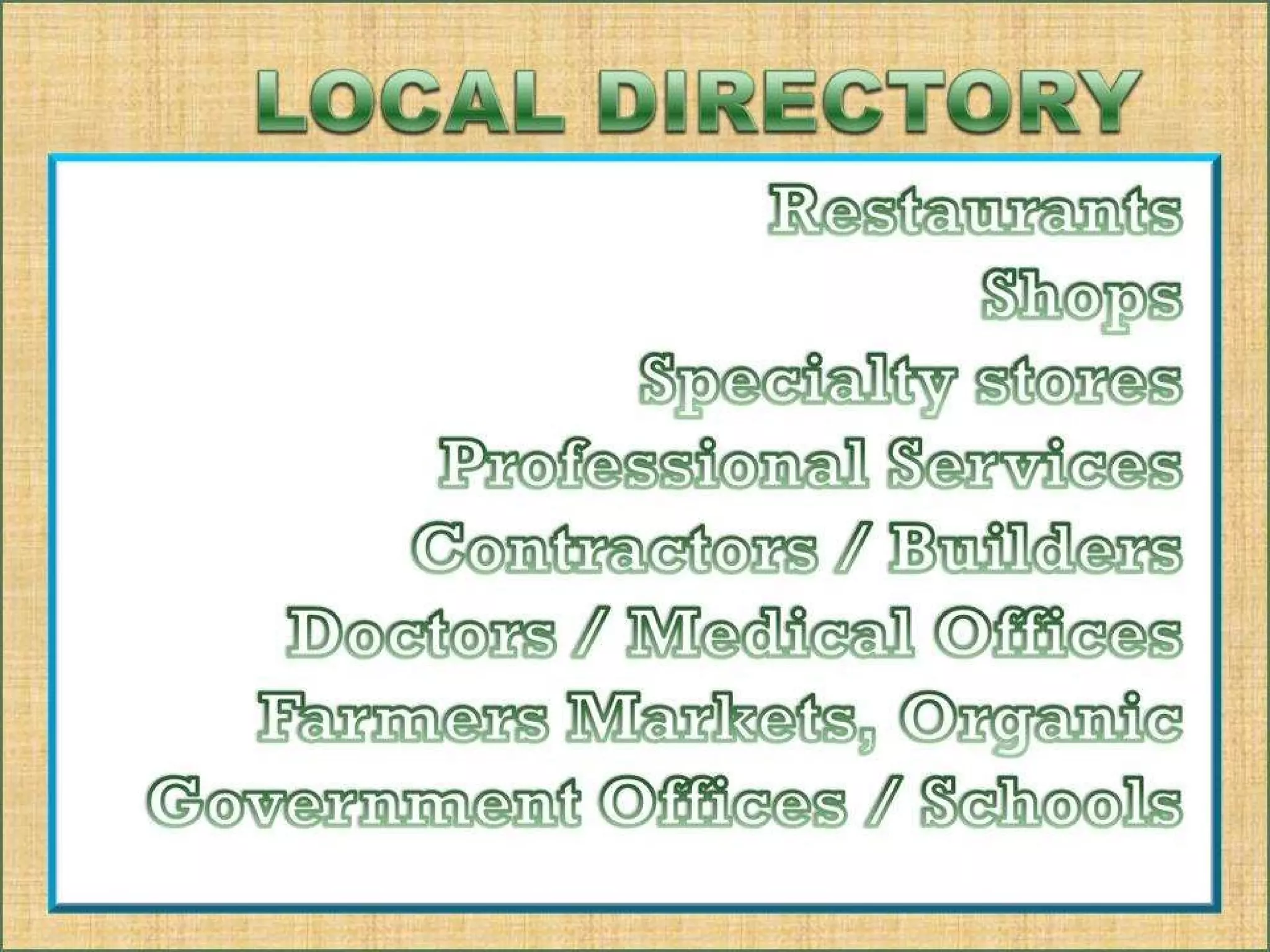 Local Directory Advertising | PPT