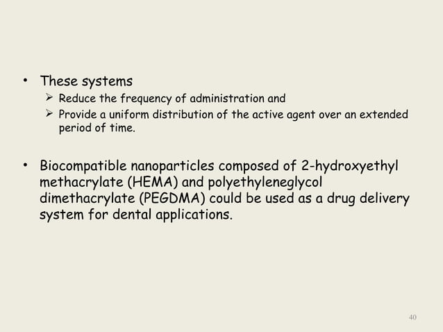 Local drug delivery system | PPT