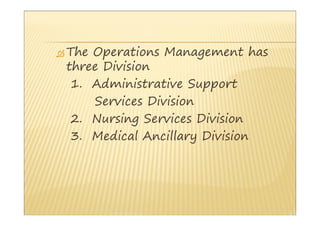 Local Economic Enterprise: The Operations of Rosario District Hospital ...