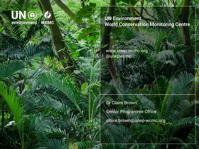 Ecosystem Assessments at the Local Scale - Dr. Claire Brown (UNEP-WCMC) | PPT