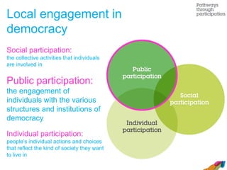 Local engagement in democracy: Implications from Pathways through ...