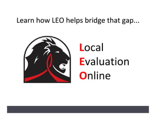 Local Evaluation Online | PPT
