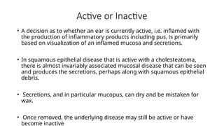 Local examination of ear in a case of mucosal com.pptx