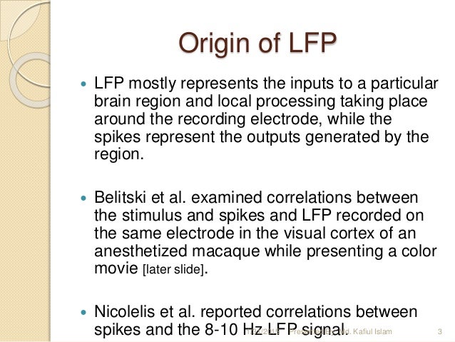 Local Field Potential (LFP): Literature Review