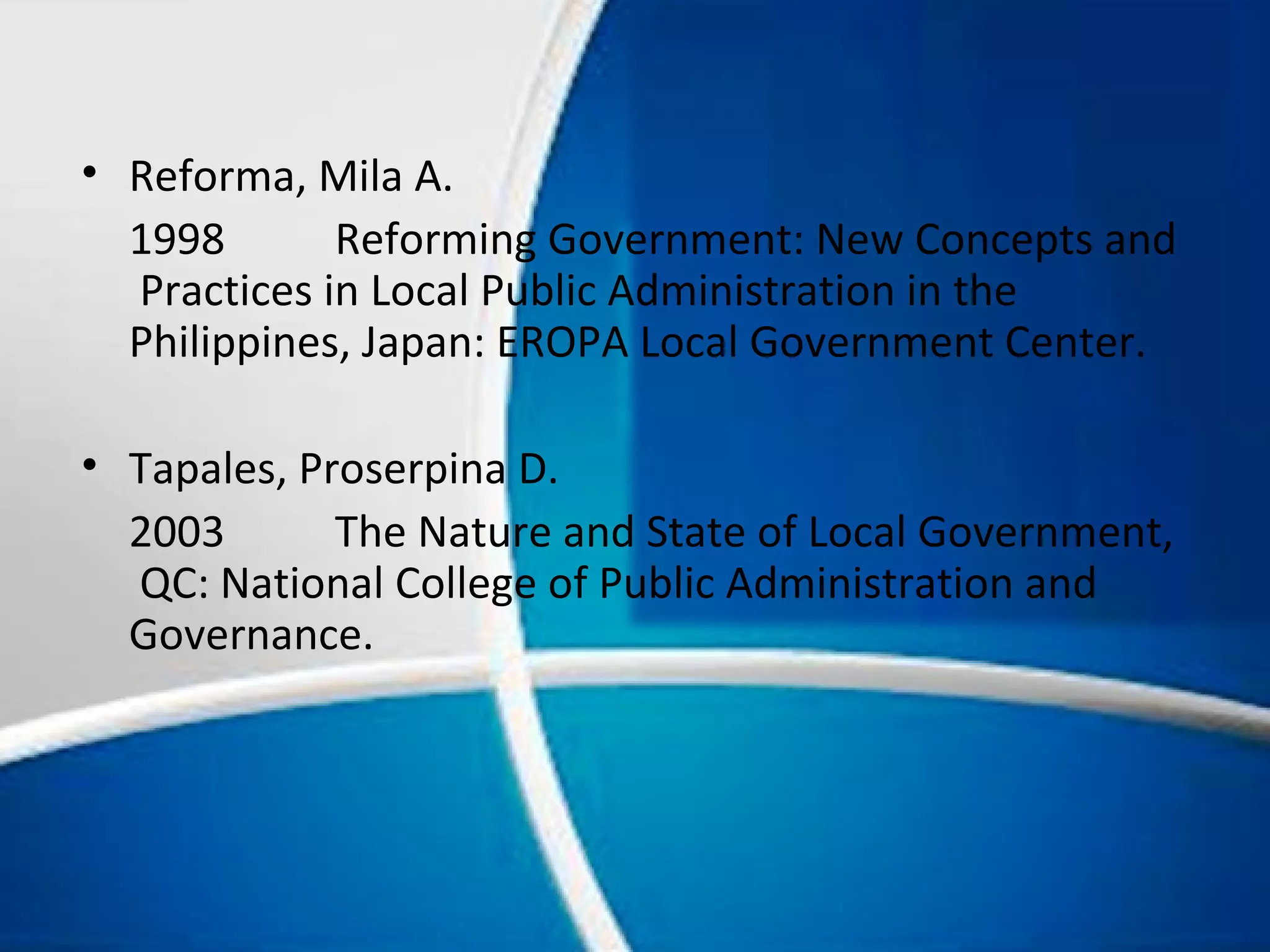Local Fiscal Administration | PPT