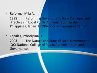 Local Fiscal Administration | PPT