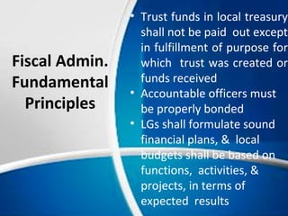 Local Fiscal Administration | PPT