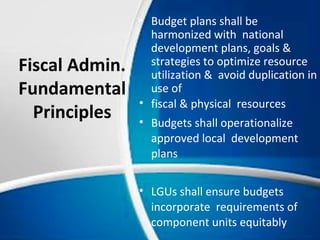Local Fiscal Administration | PPT