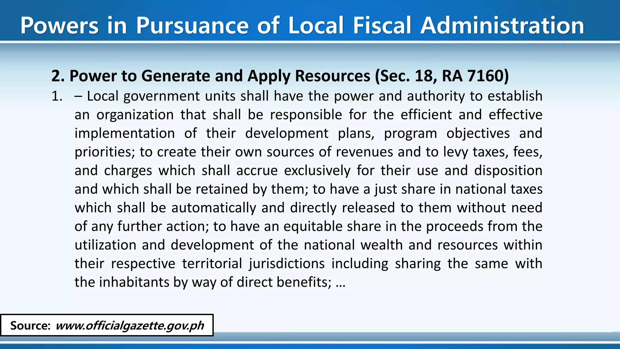 Local Fiscal Administration | PPTX