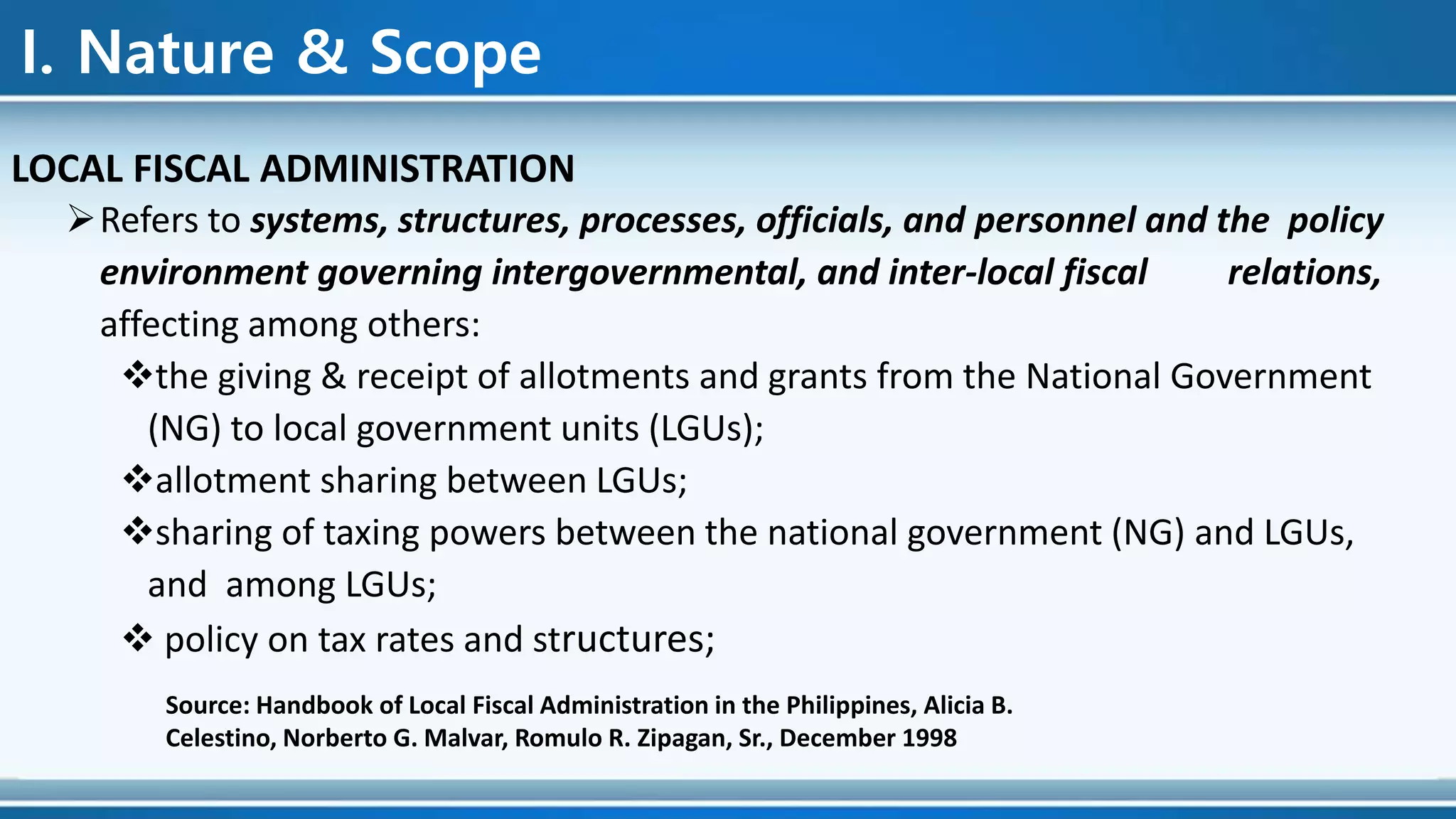 Local Fiscal Administration | PPTX