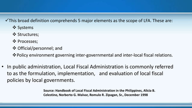 Local Fiscal Administration | PPTX