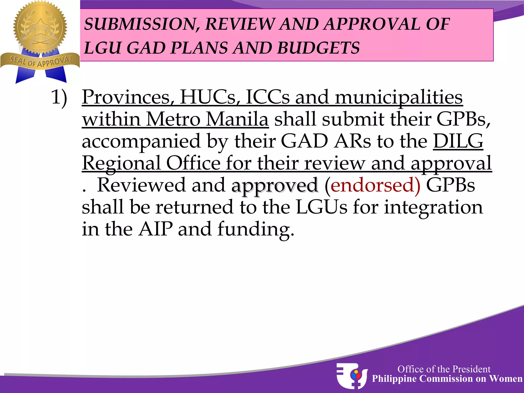 Local gad planning & budgeting | PPT