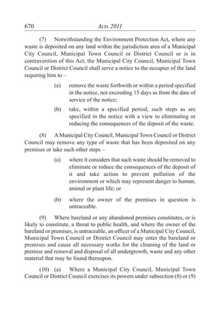 THE LOCAL GOVERNMENT ACT 2011 - MAURITIUS | PDF