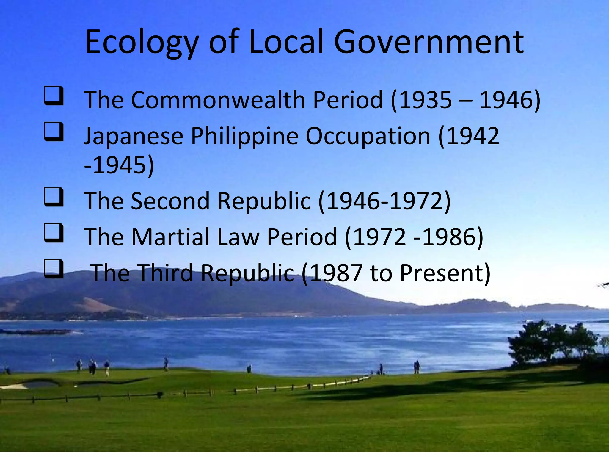 Local Governance in the Philippines | PPT
