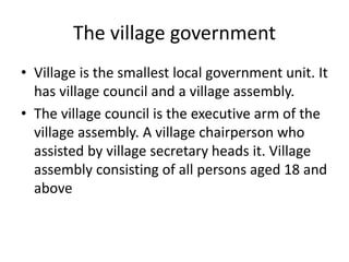 Local governance lecture 5 | PPTX