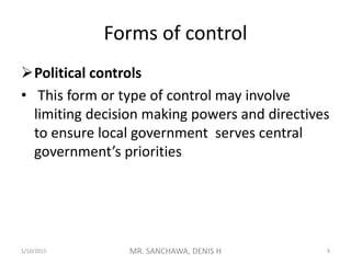 Local governance lecture seven | PPTX