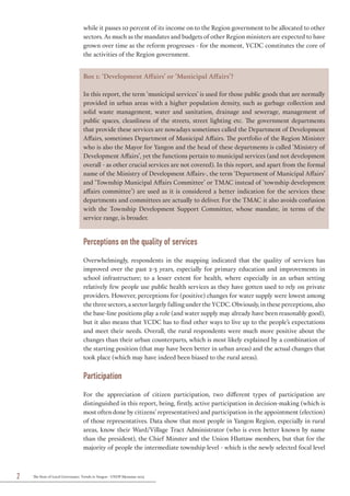 Local Governance Mapping: The State of Local Governance Trends in Yangon | PDF | Civic affairs ...