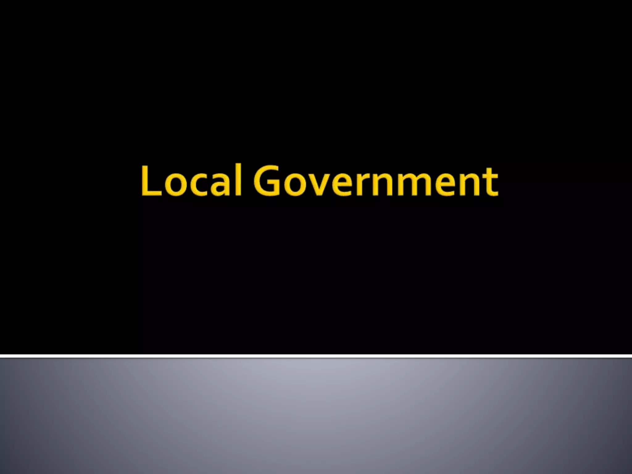 Local Government | PPT