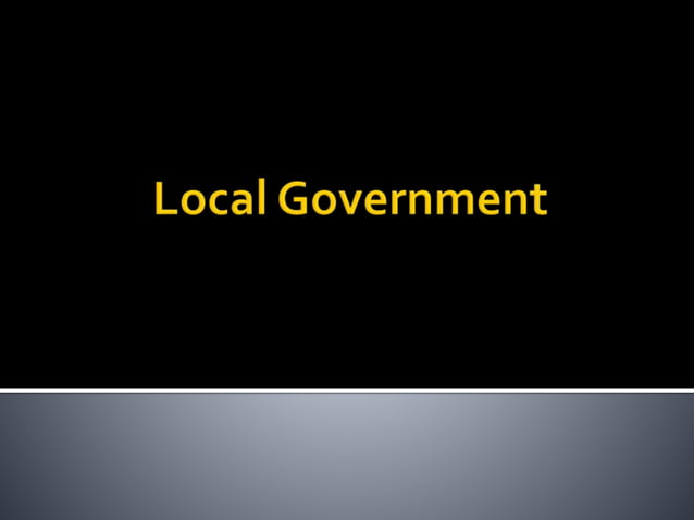 Local Government | PPT