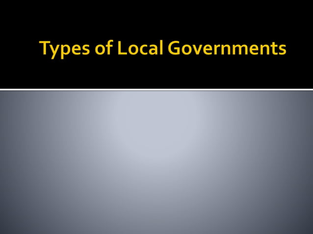 Local Government | PPT