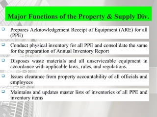 Property and Supply Management w/ introduction to R.A. 9184 Government ...