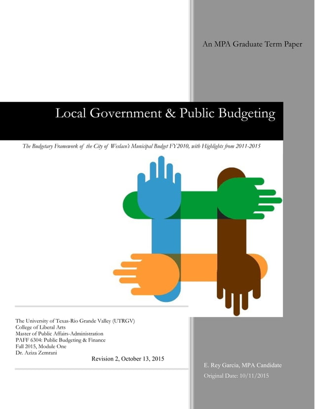 Local Government and Public Budgeting | PDF