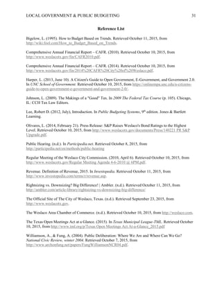 Local Government and Public Budgeting | PDF