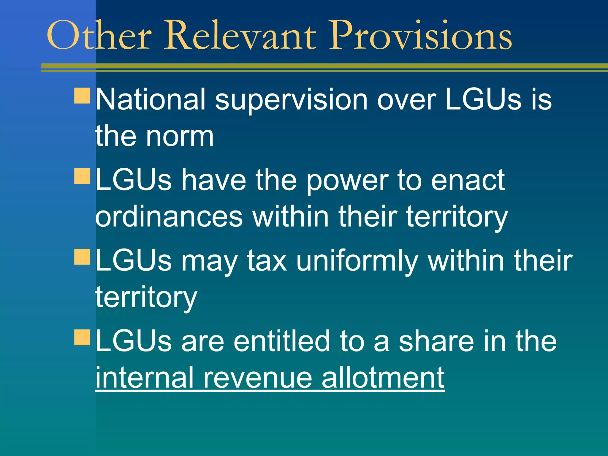 The Philippine Local Government Code | PPT