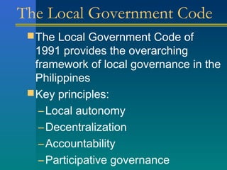The Philippine Local Government Code | PPT