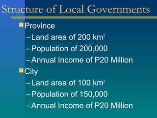 The Philippine Local Government Code | PPT