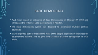 Local government during ayub khan regime | PPTX