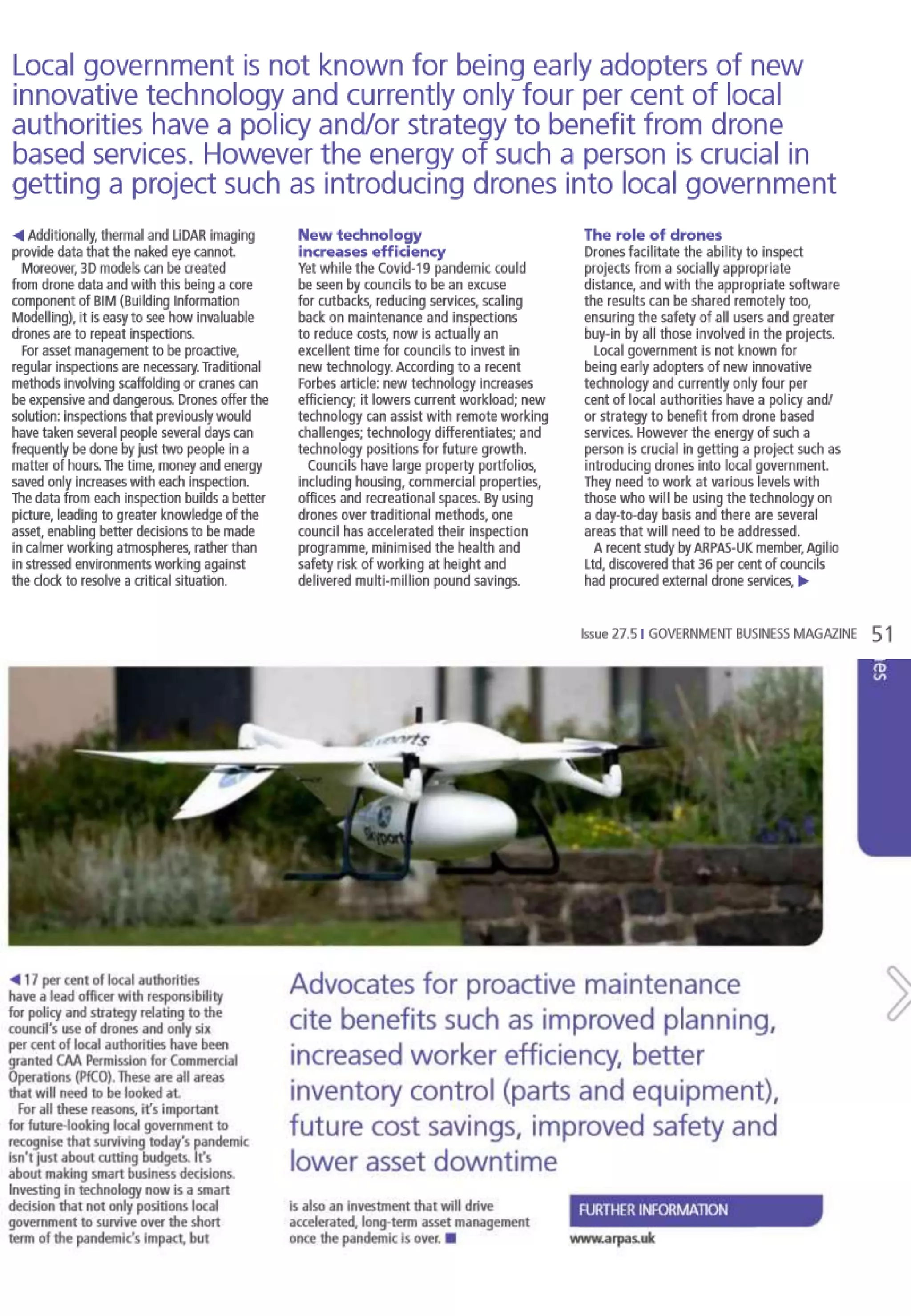 Local Government Magazine feature on drones Oct 2020.pptx | Robotics ...