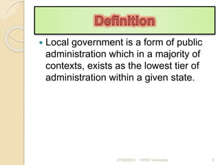 Local government of pakistan | PPTX