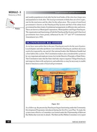 Local governments and field administrations in india | PDF | Civic ...