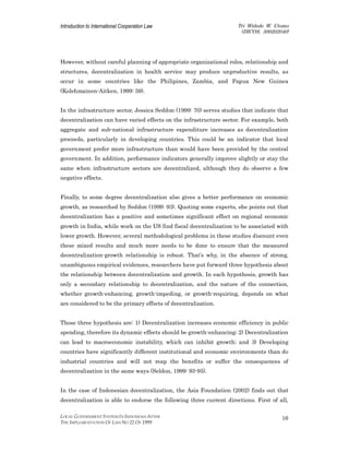 Local Government System in Indonesia | PDF