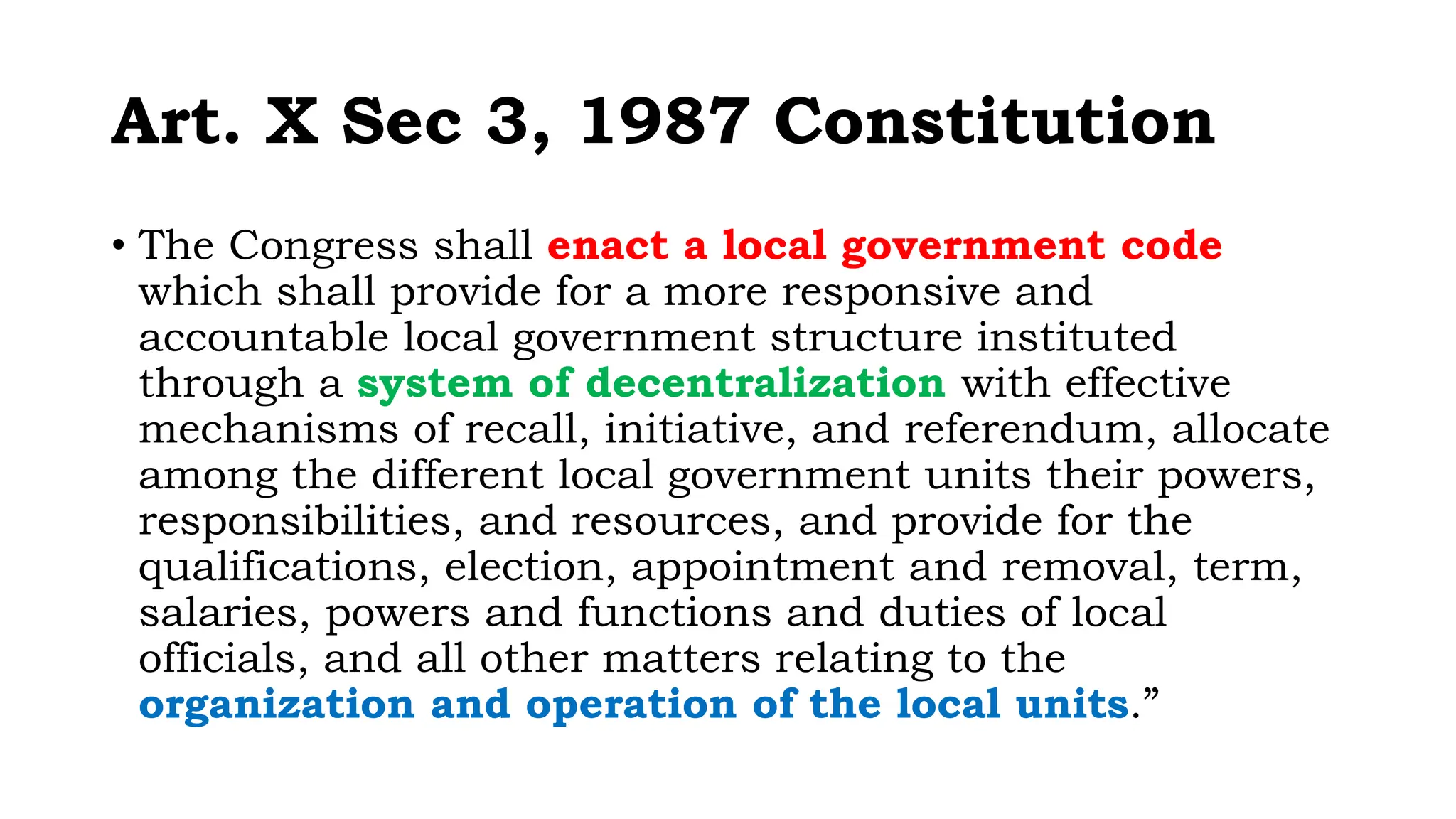 Local Government Unit - Philippine Politics and Governance | PPTX