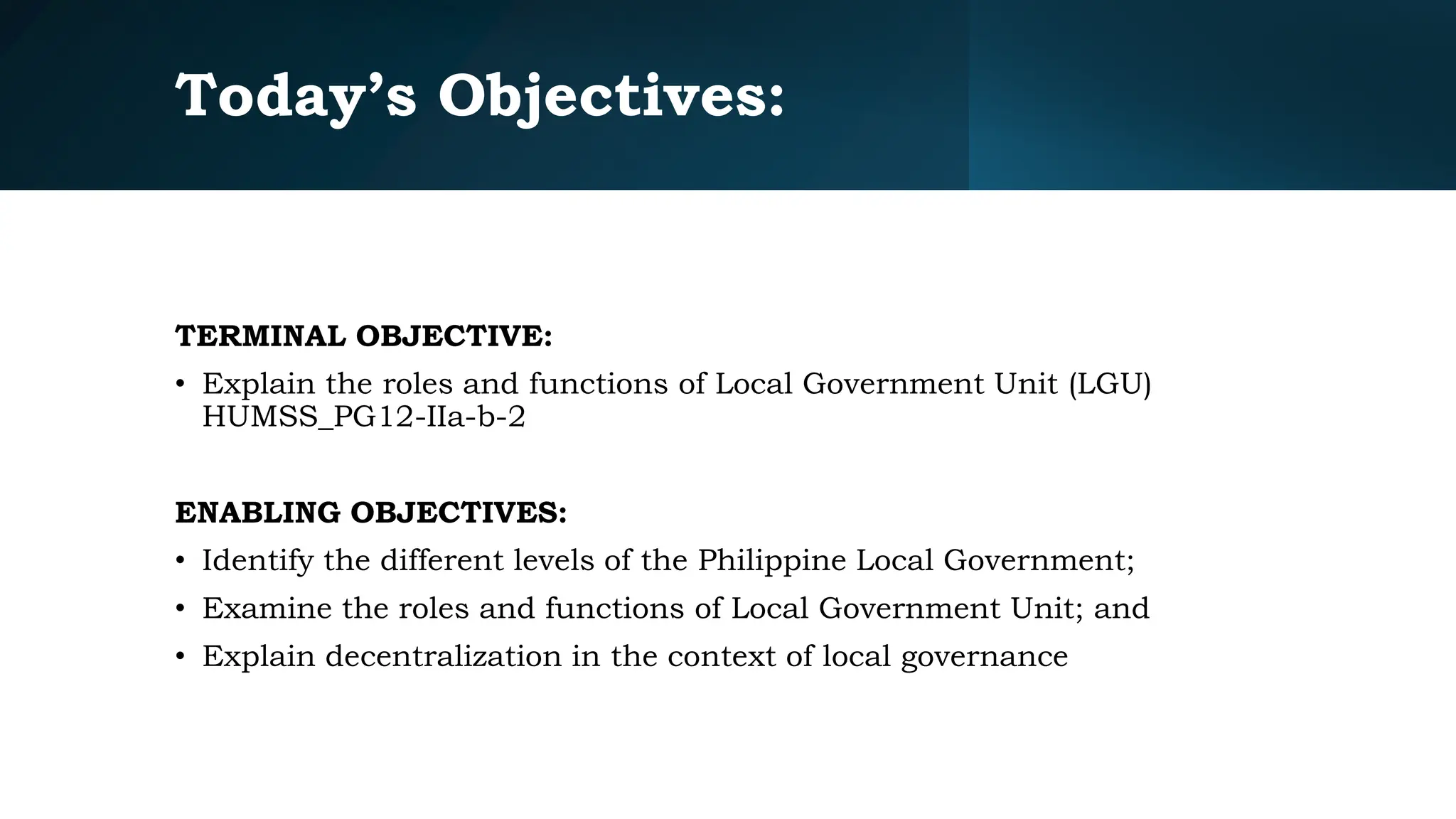 Local Government Unit - Philippine Politics and Governance | PPTX