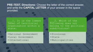 Local Government Unit - Philippine Politics and Governance | PPTX