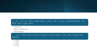 Local Government Unit - Philippine Politics and Governance | PPTX