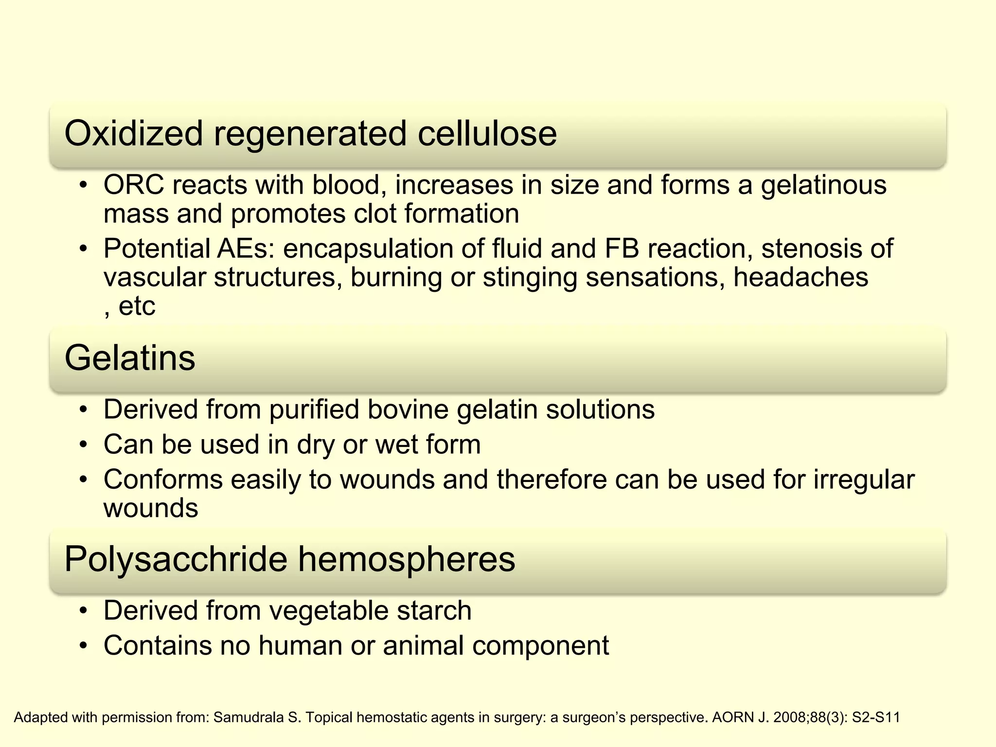 Local hemostatic agents(2) | PPT
