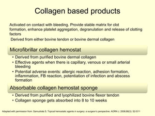 Local hemostatic agents(2) | PPT